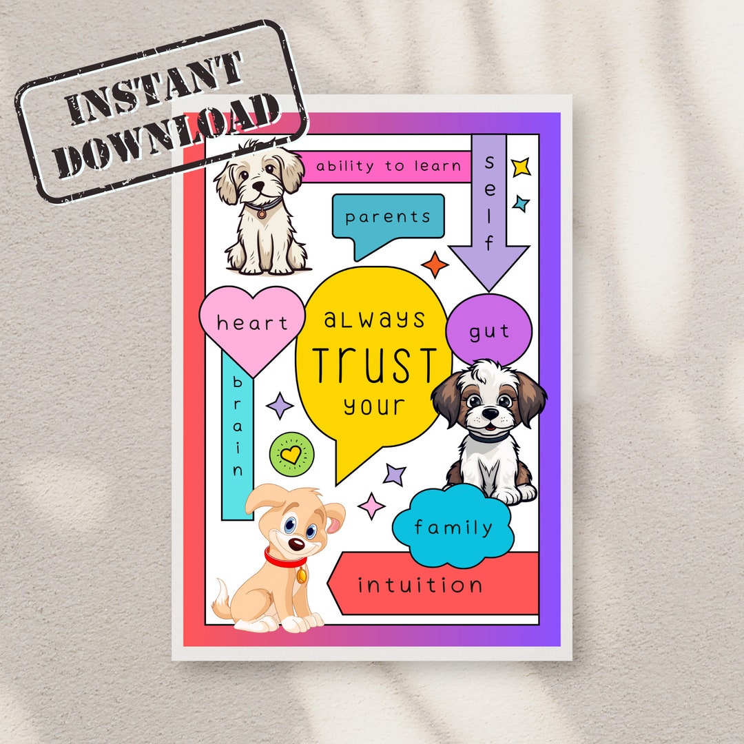Trust: Word of the Year Kids Core Value Poster digital - Etsy