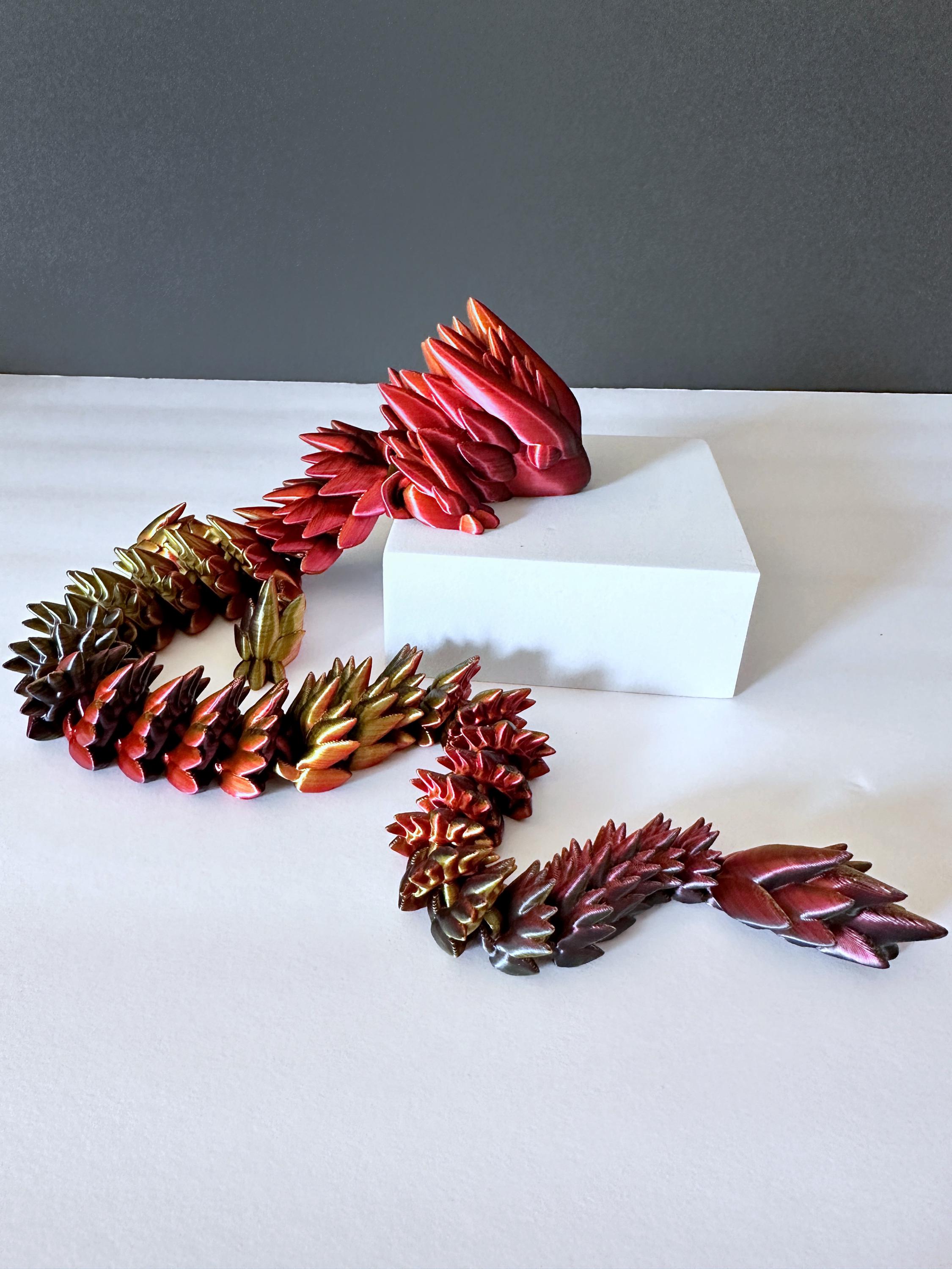 3D Printed Spiky Articulated Dragon - Etsy
