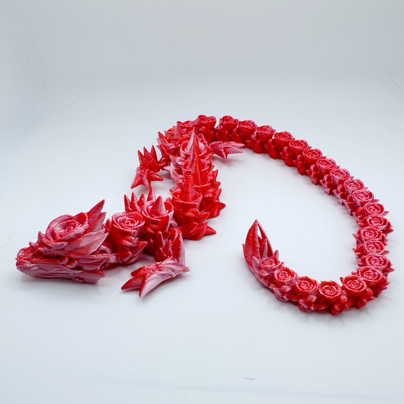 3D Printed Rose Dragon - Etsy