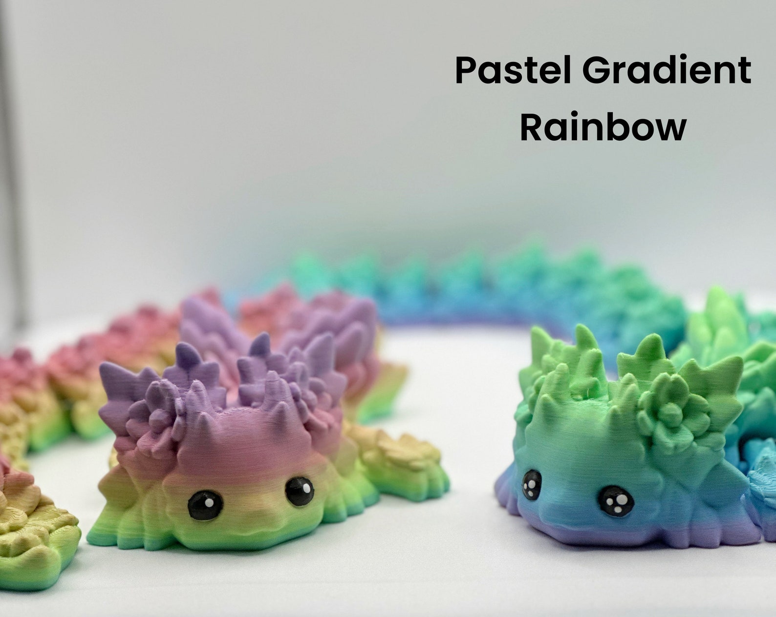 Kosha- 3D Printed Axolotl Dragon - Etsy