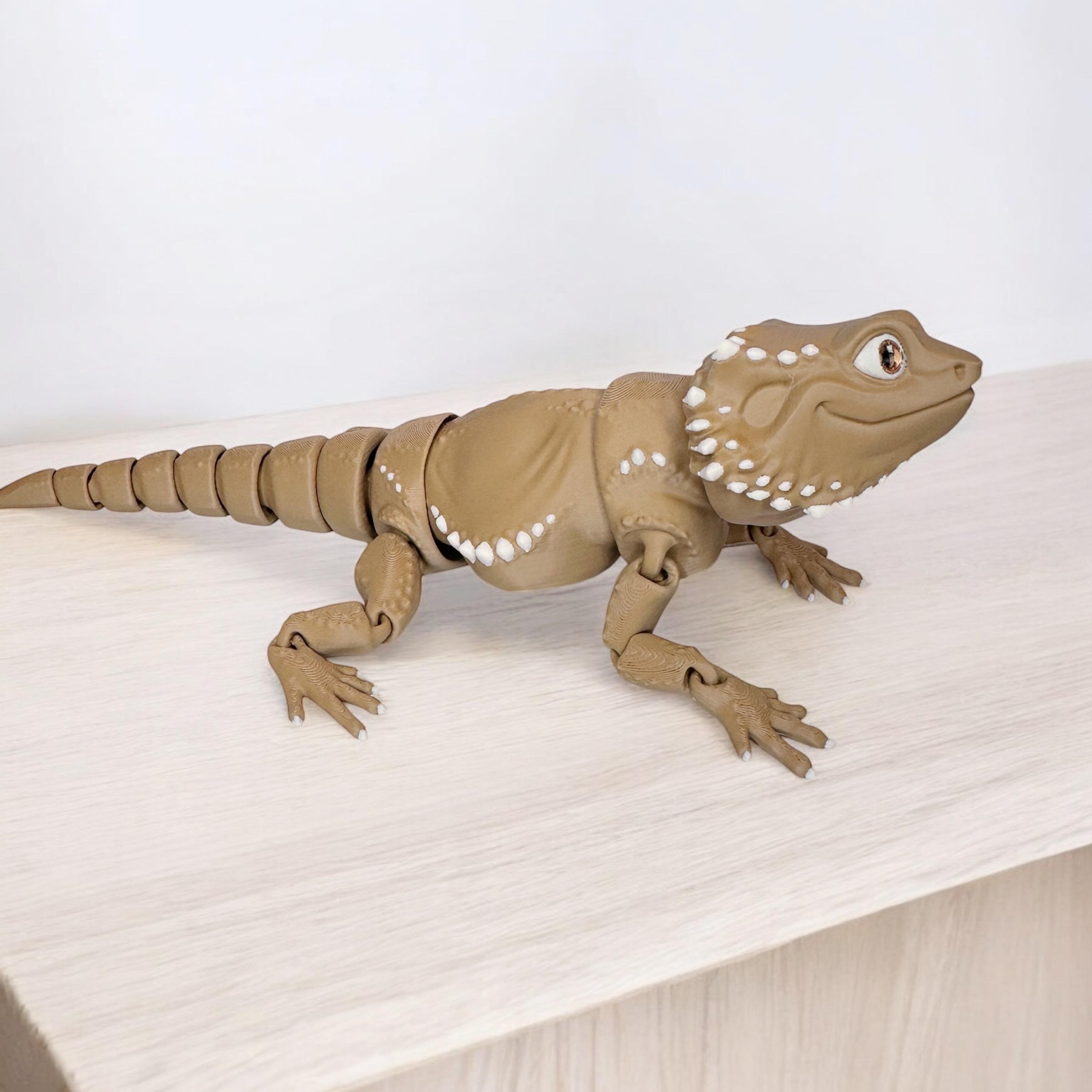 3D Printed Articulated Bearded Dragon - Etsy