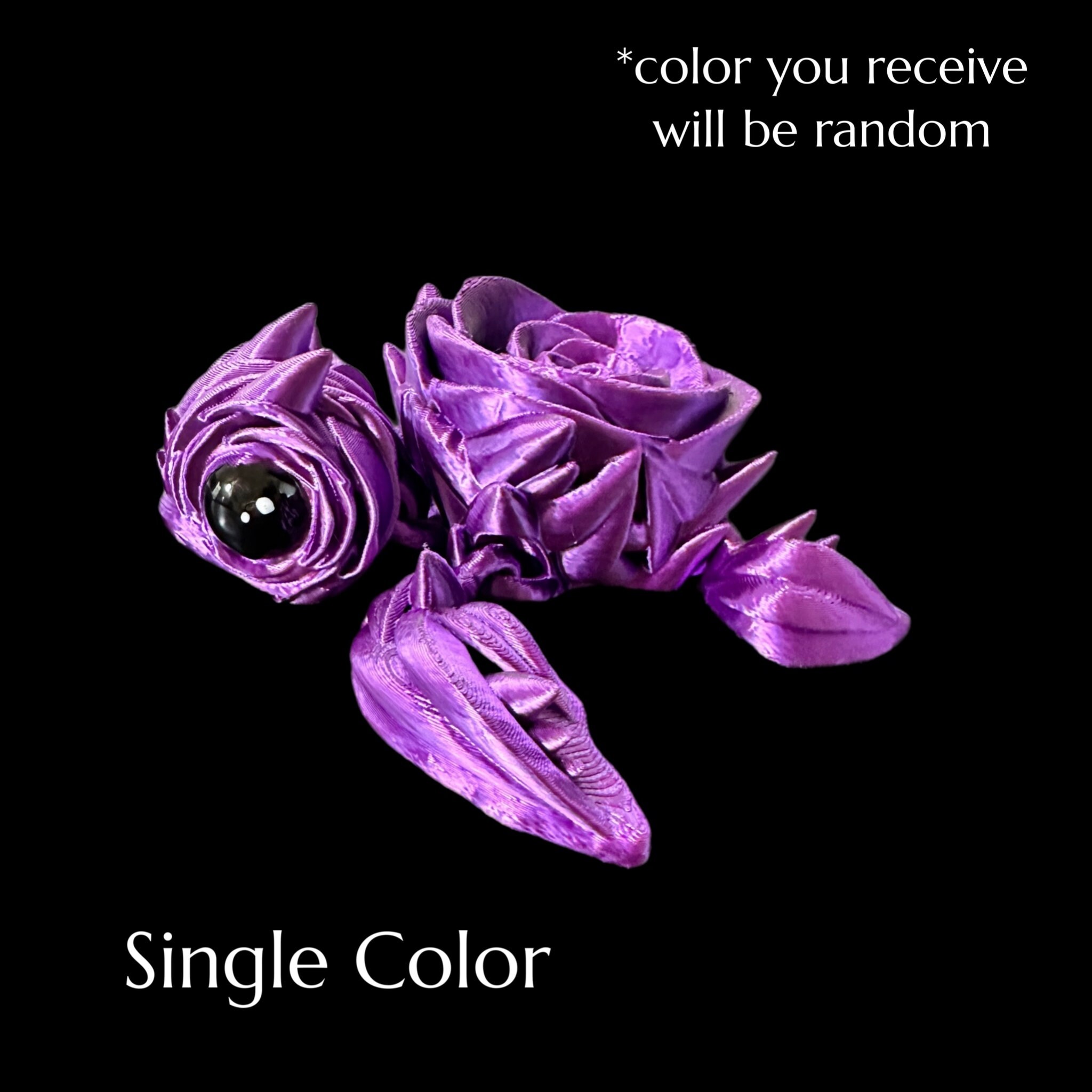 3D Printed Rose Turtle - Etsy