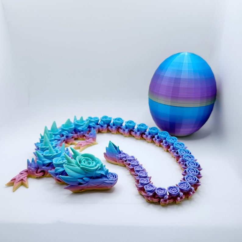 3D Printed Rose Dragon - Etsy