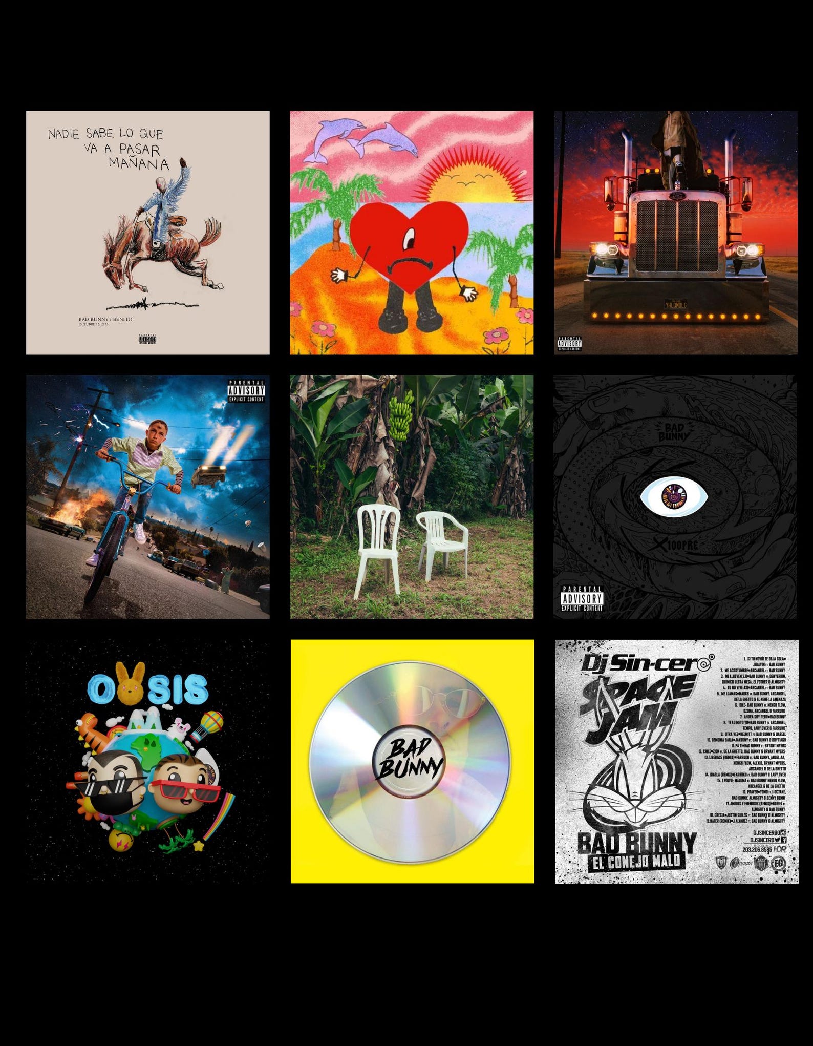 Bad Bunny Albums Png - Etsy