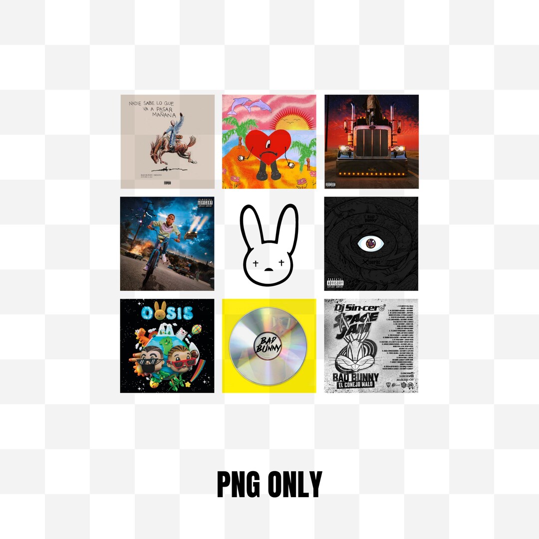 Bad Bunny Png, Bad Bunny Album Digital File, Sublimation and Dtf - Etsy