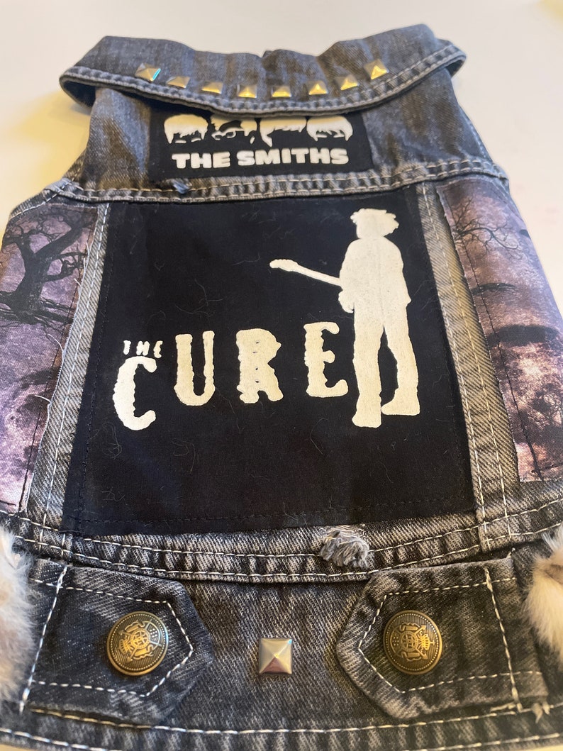 Large Punk Rock Dog Jacket/battle Vest Featuring the Cure and the ...