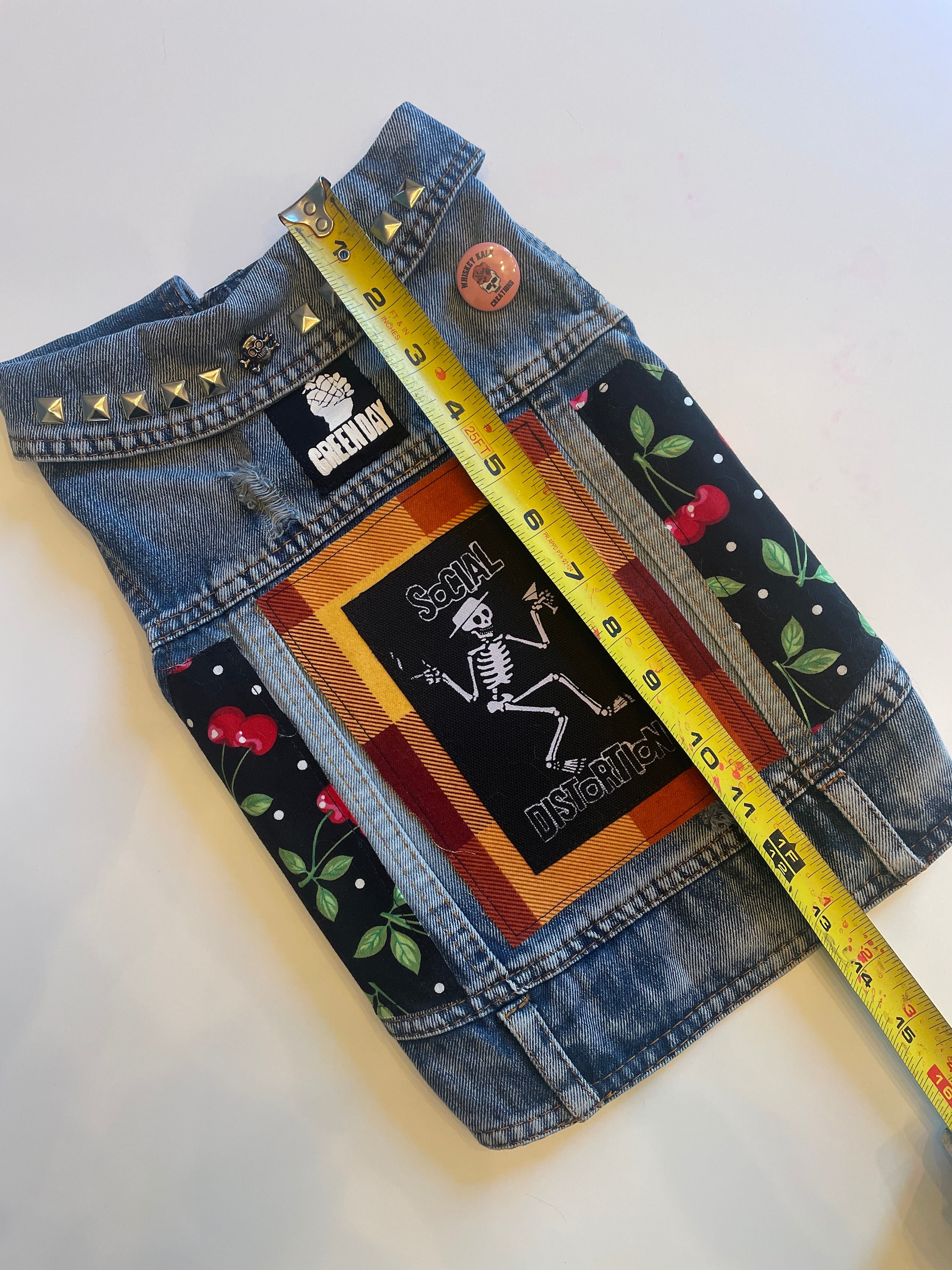 XL Punk Rock Dog Vest Feat. Handmade Social Distortion and Green Day ...