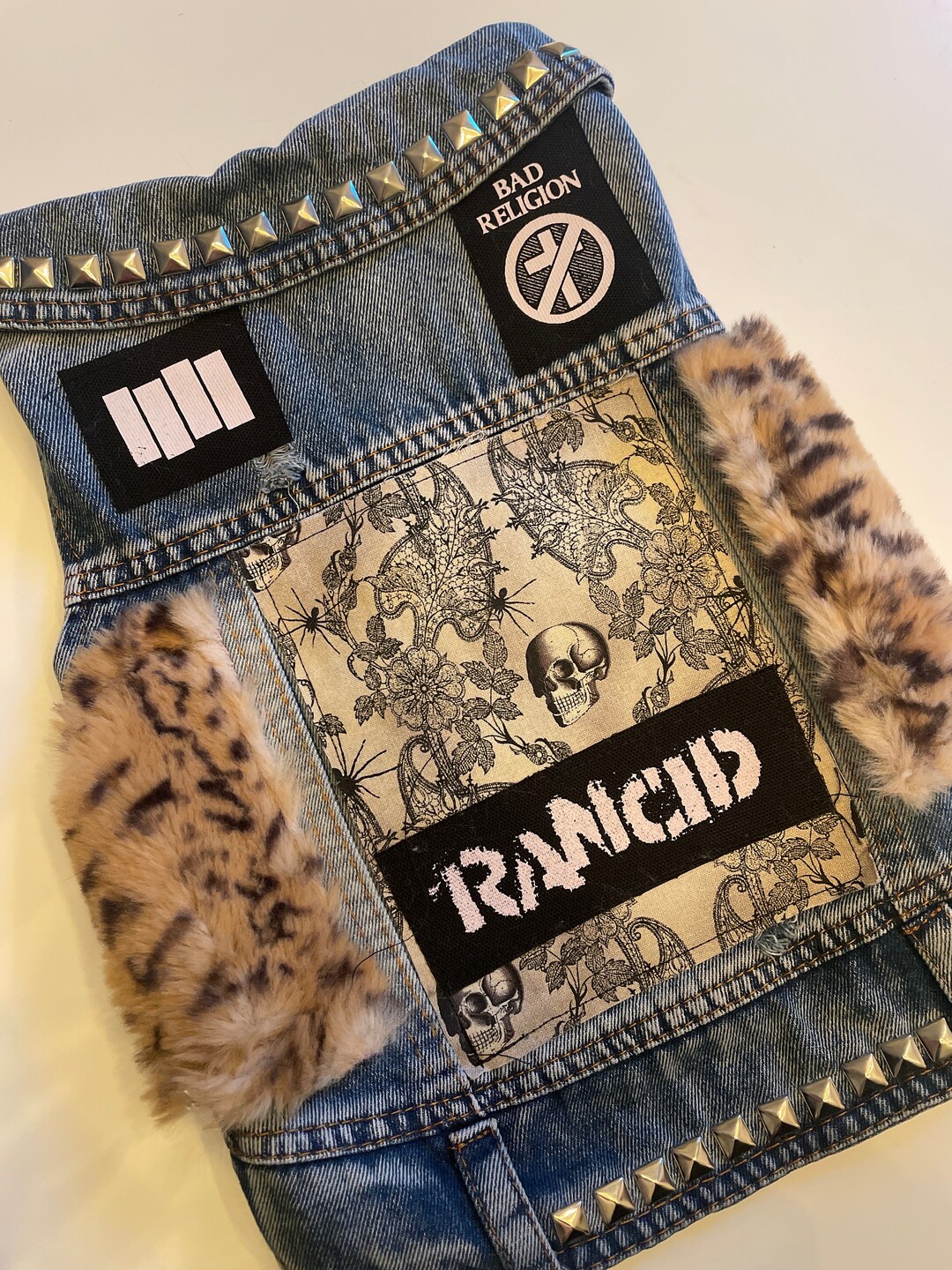 XL Punk Rock Dog Vest Feat. Handmade Rancid, Black Flag and Bad ...