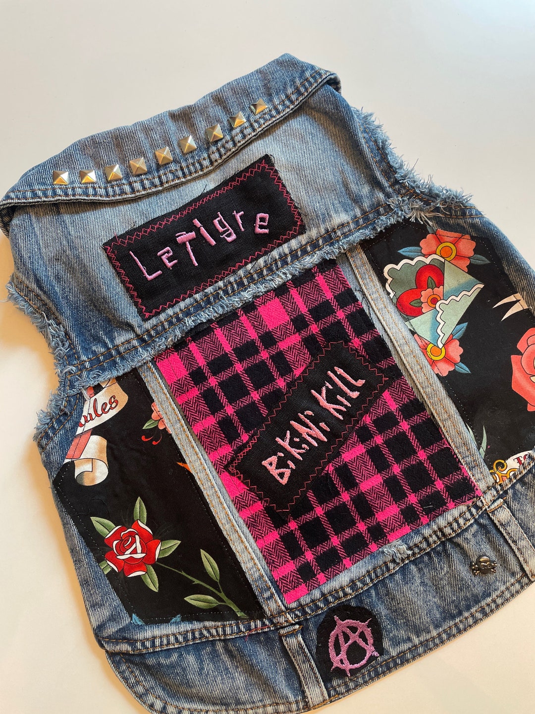 XXL Punk Rock Dog Jacket/battle Vest Feat. Le Tigre, Bikini Kill and ...