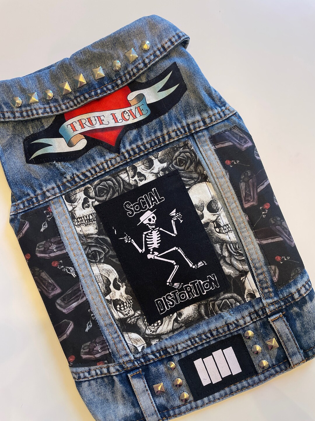 XL Dog Punk Rock Dog Vest Feat. Handmade Social Distortion, Black Flag ...