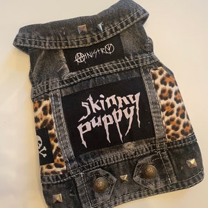 Small Punk Rock Dog Jacket/battle Vest Feat. Skinny Puppy and Ministry ...