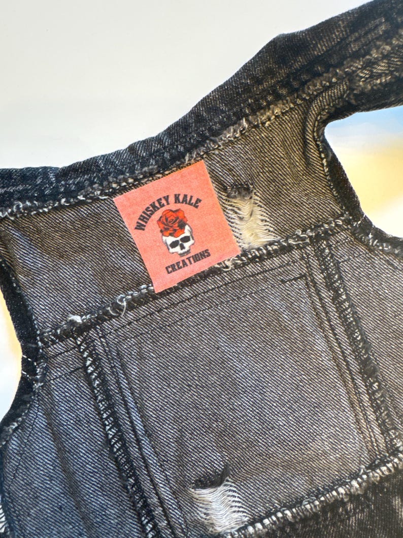 Small Dog Battle Vest W/ Embroidered Vandals Patch, Soft Flannel and ...