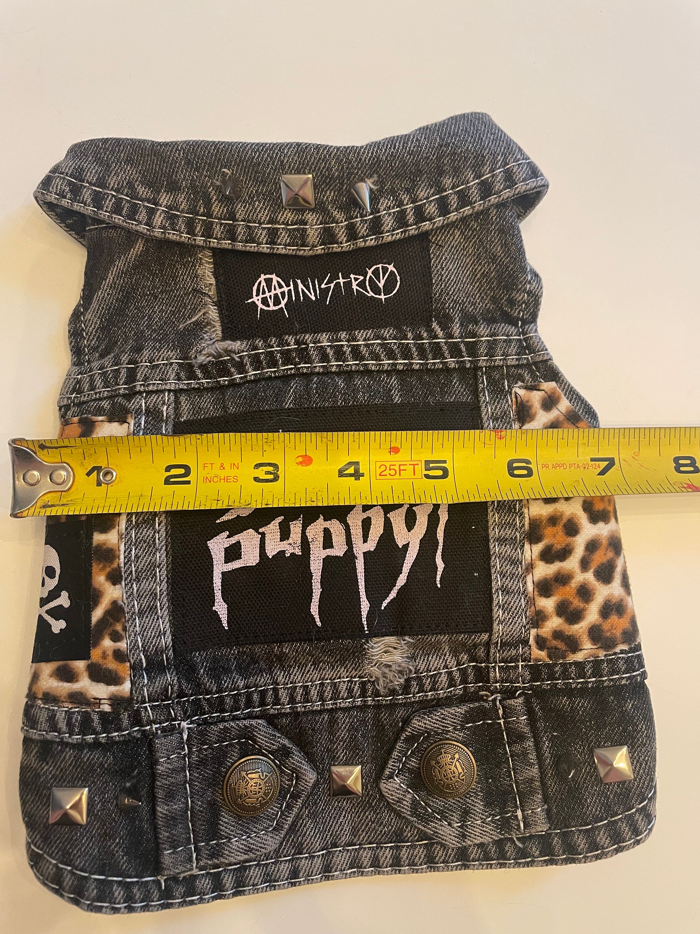 Small Punk Rock Dog Jacket/battle Vest Feat. Skinny Puppy and Ministry ...