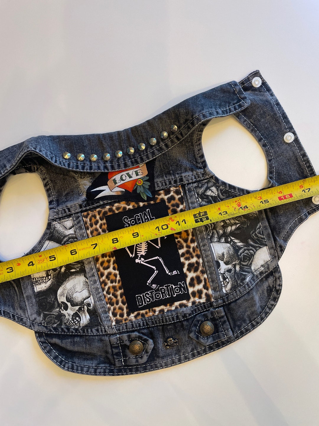 Large Punk Rock Dog Jacket/battle Vest Featuring Social Distortion ...