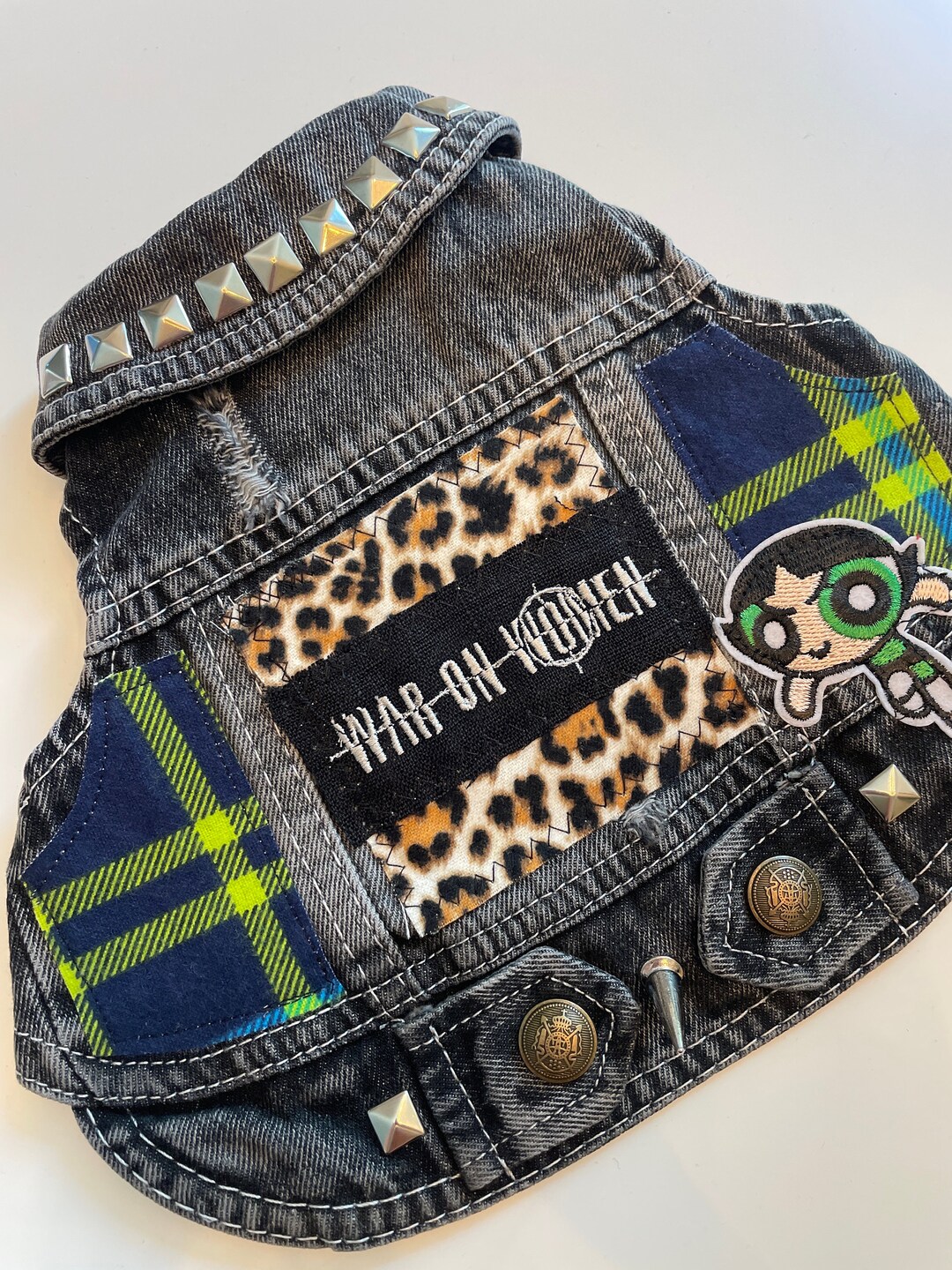 Small Punk Rock Dog Jacket/battle Vest Featuring War on Women and ...