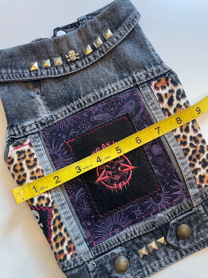 Large Punk Rock Dog Jacket/battle Vest Featuring Cute as Hell Baphomet ...