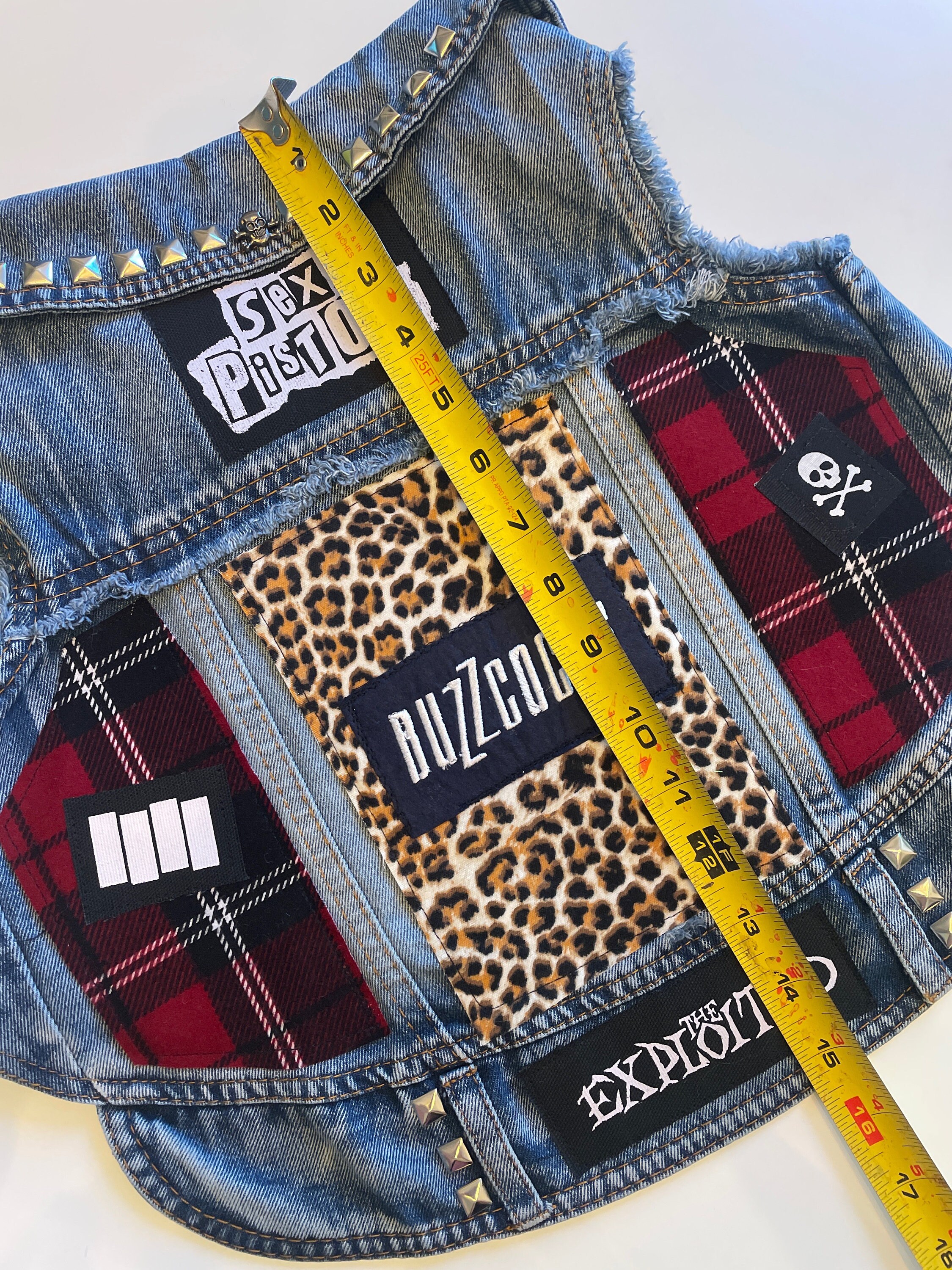 XXL Punk Rock Dog Jacket/battle Vest Feat. Embroidered Buzzcocks ...