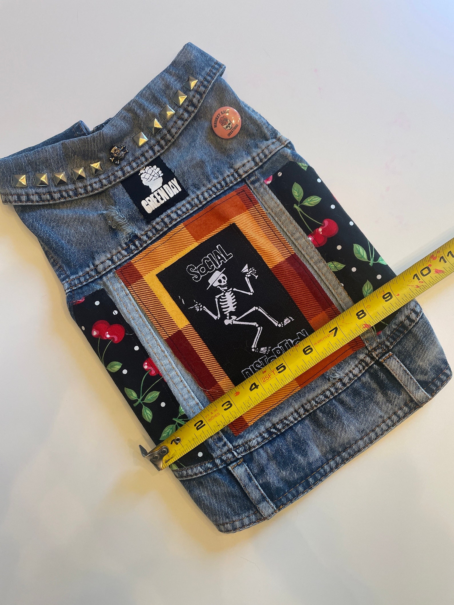 XL Punk Rock Dog Vest Feat. Handmade Social Distortion and Green Day ...