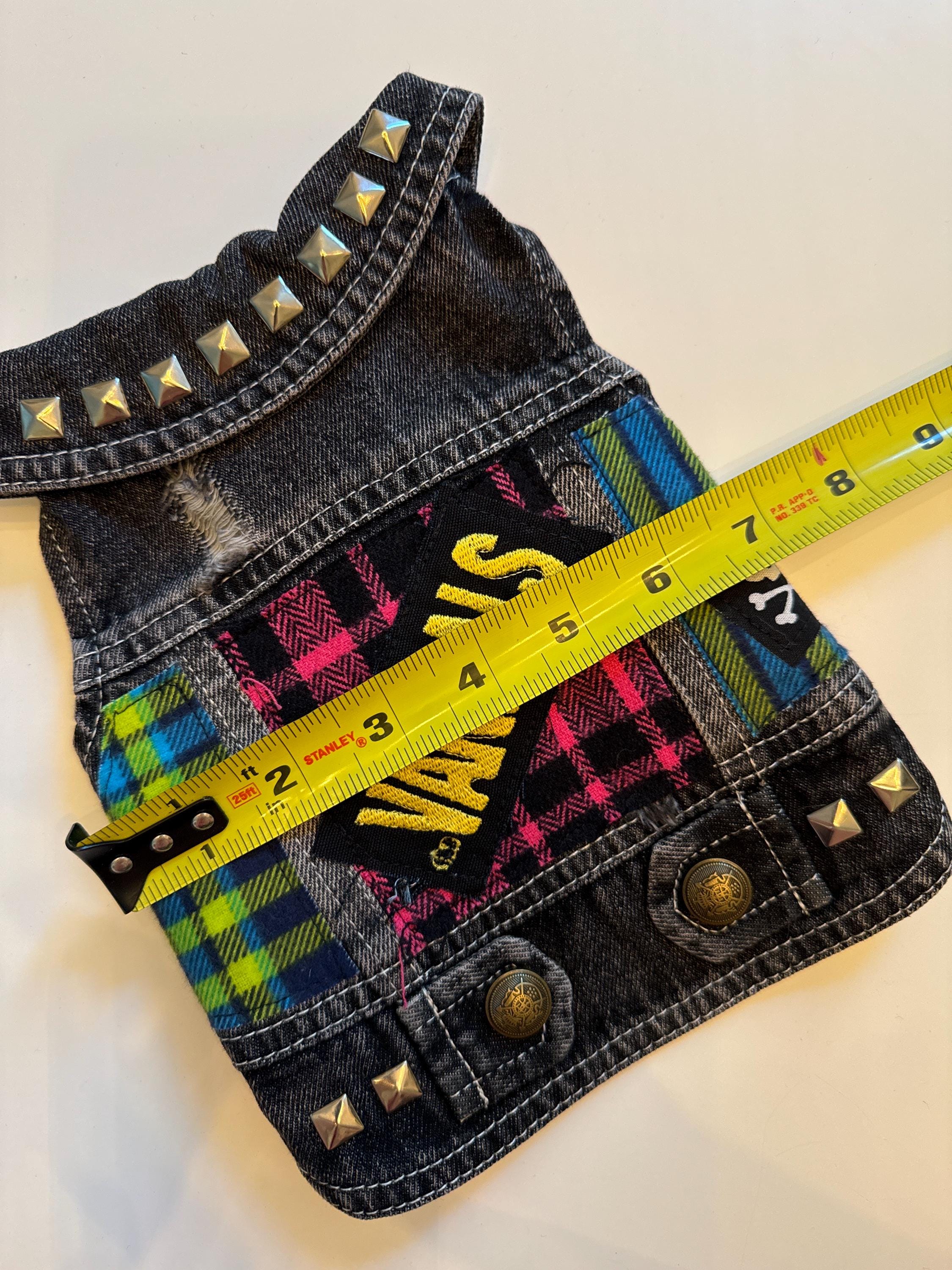 Small Dog Battle Vest W/ Embroidered Vandals Patch, Soft Flannel and ...