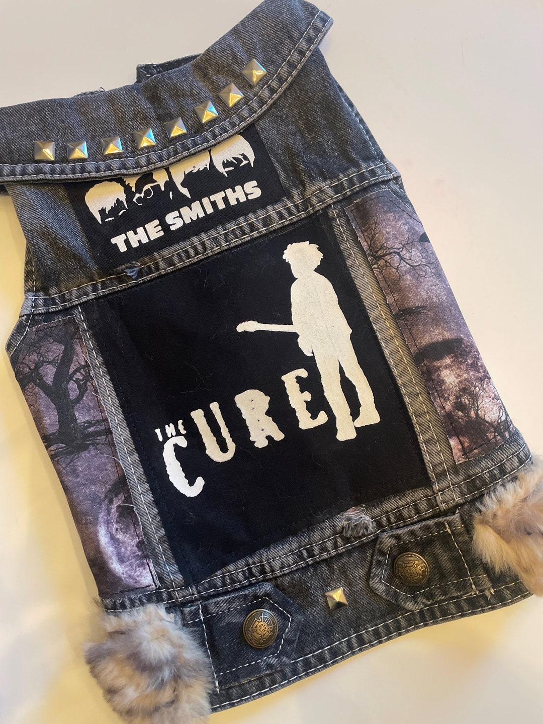 Large Punk Rock Dog Jacket/battle Vest Featuring the Cure and the ...