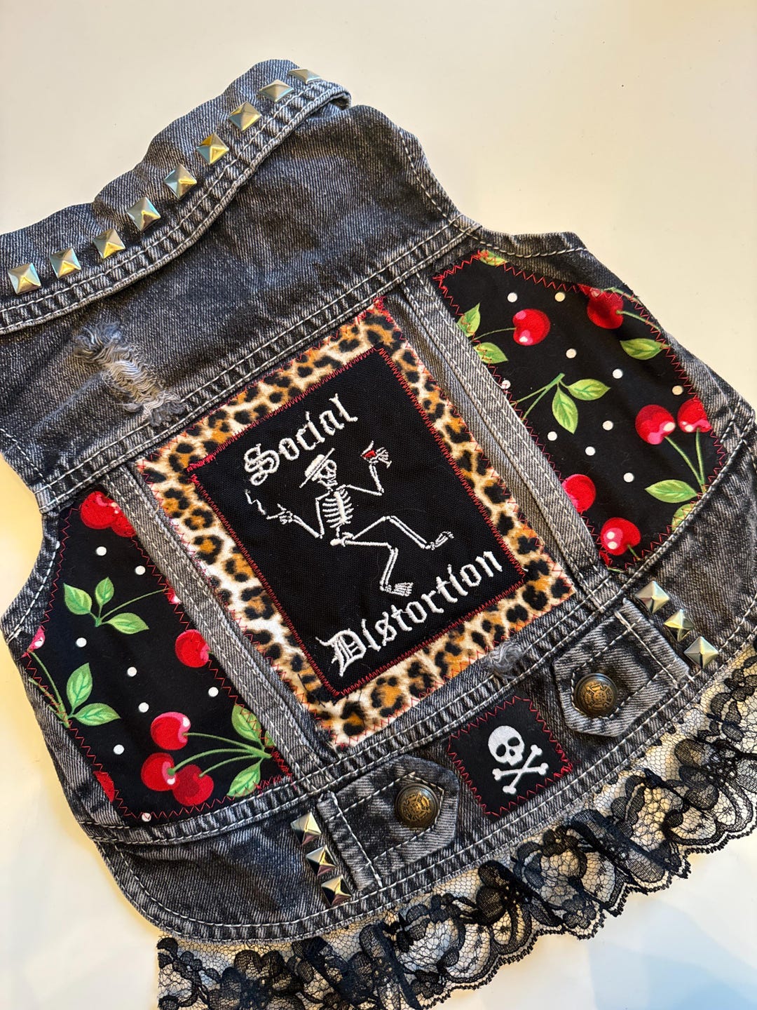 Large Punk Rock Dog Jacket/battle Vest Featuring Social Distortion ...