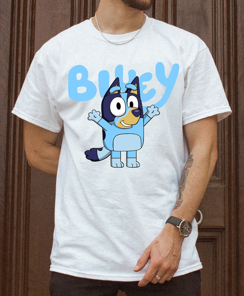 Bluey PNG Sublimation, Bluey Cartoon, Bluey Shirt, Animation Fans Top ...