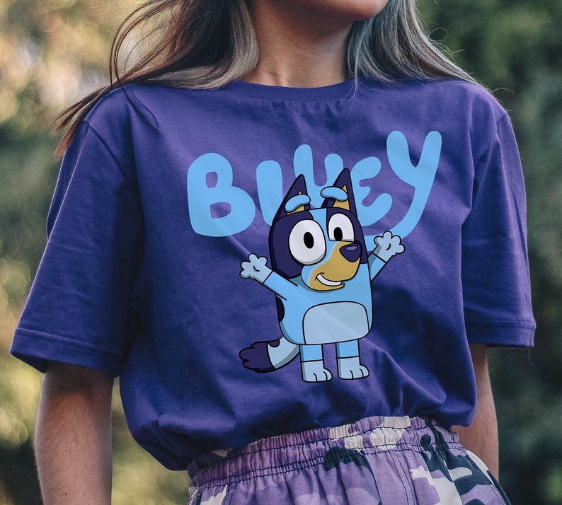 Bluey PNG Sublimation, Bluey Cartoon, Bluey Shirt, Animation Fans Top ...