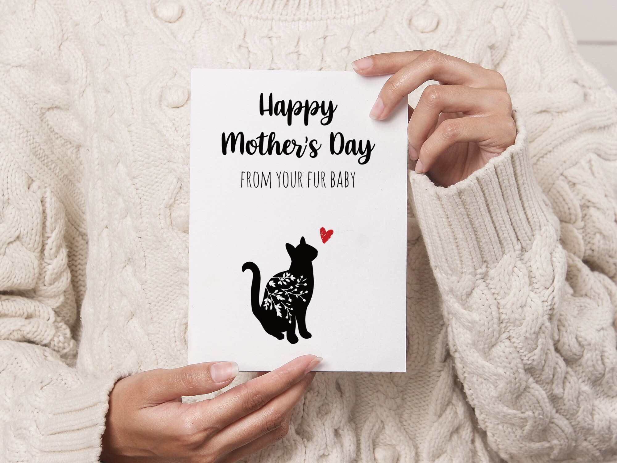 Cat Mothers Day Cards PRINTABLE DOWNLOAD - Etsy