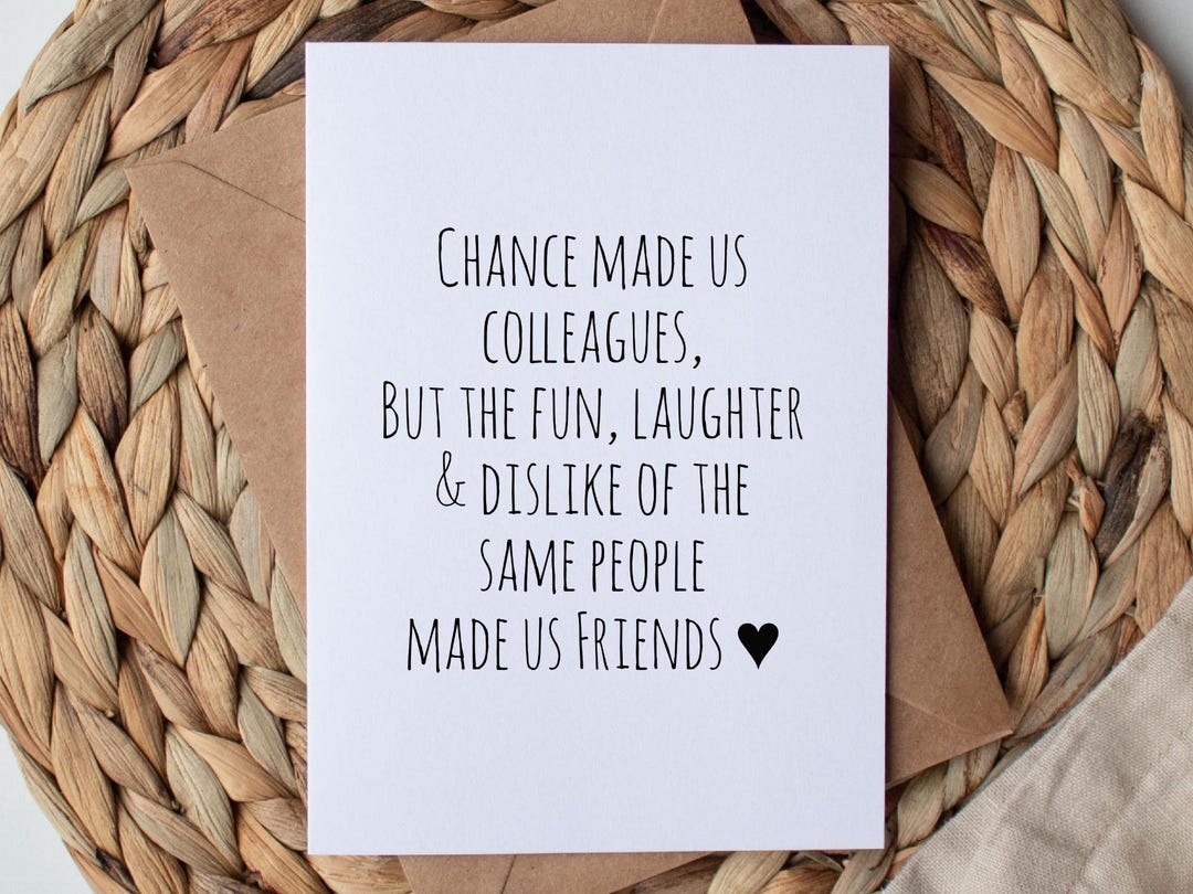 Work Bestie Card Instant Printable Digital Download Downloadable ...