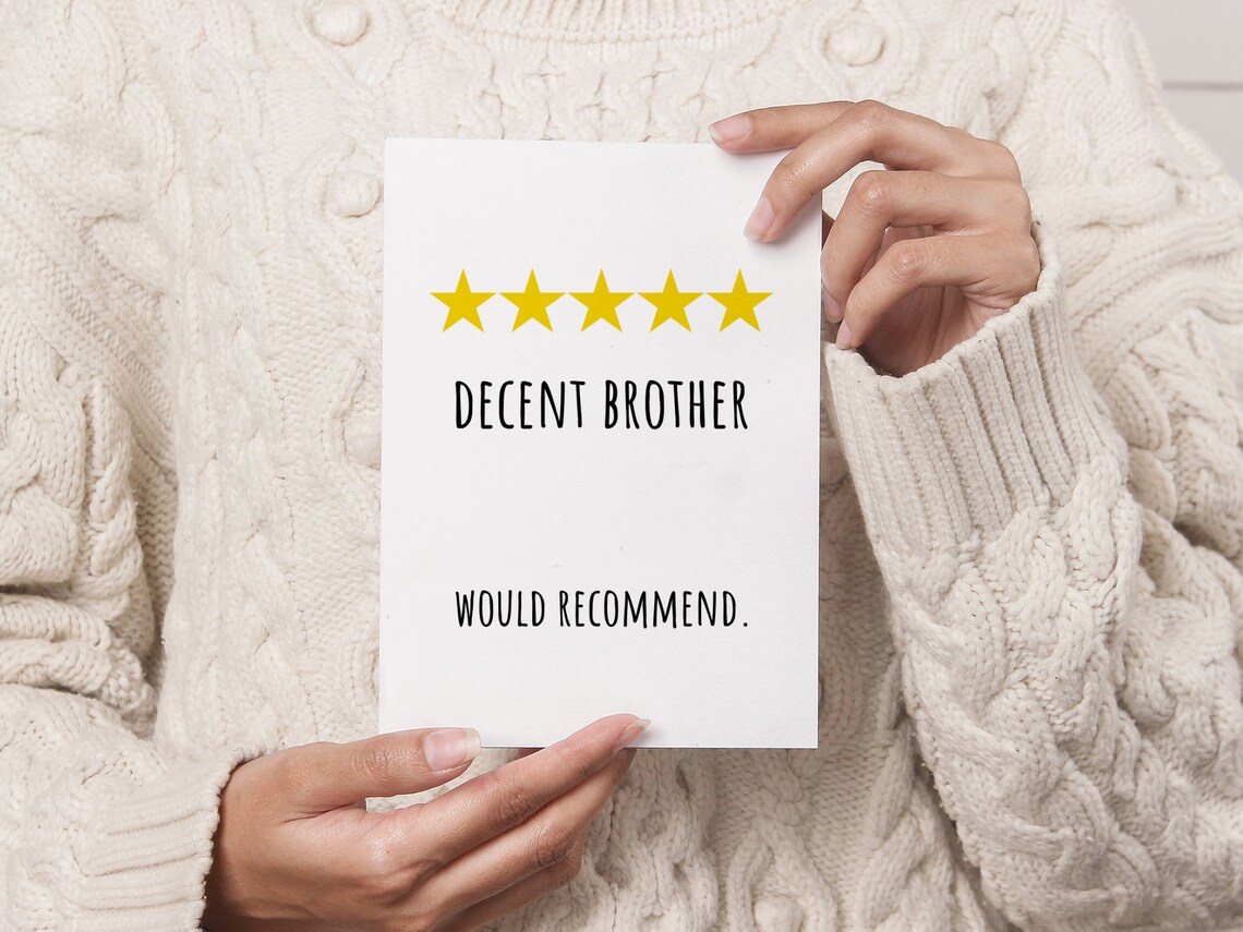 Funny Birthday Card Printable Download - Decent Brother - Etsy