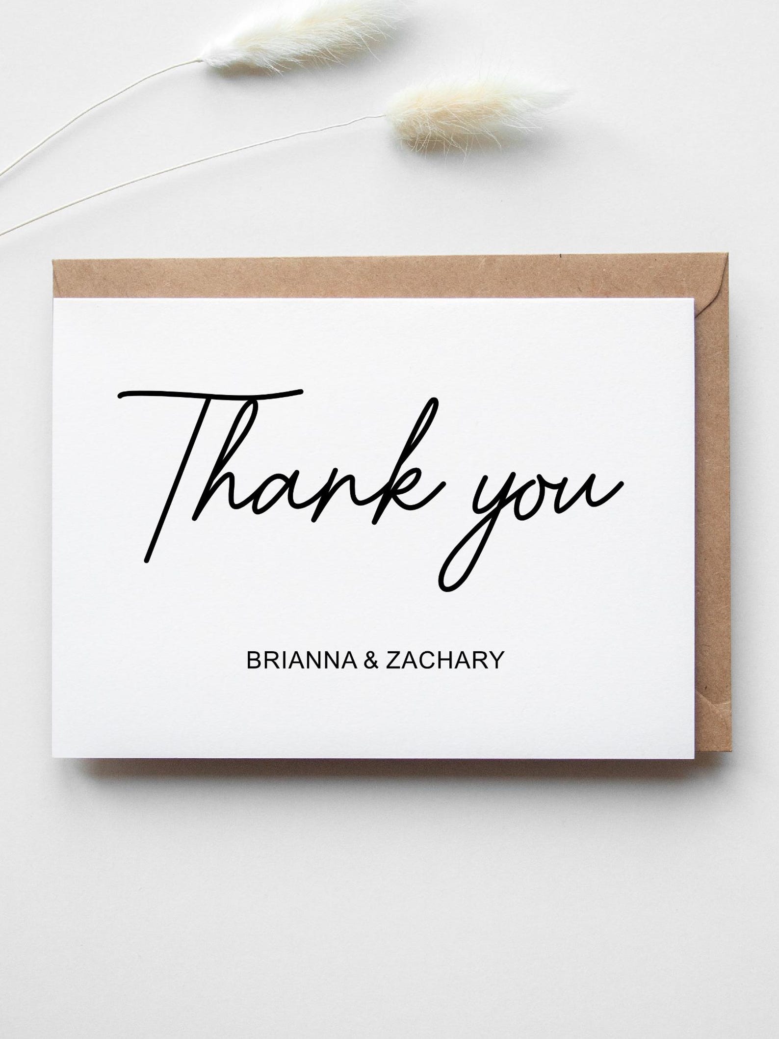 Custom Thank You Card Template DOWNLOADABLE, PRINTABLE - Etsy