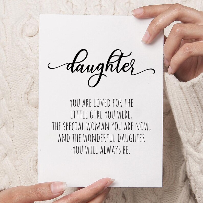 Daughter Birthday Card DIGITAL DOWNLOAD Printable, Gift for Her ...