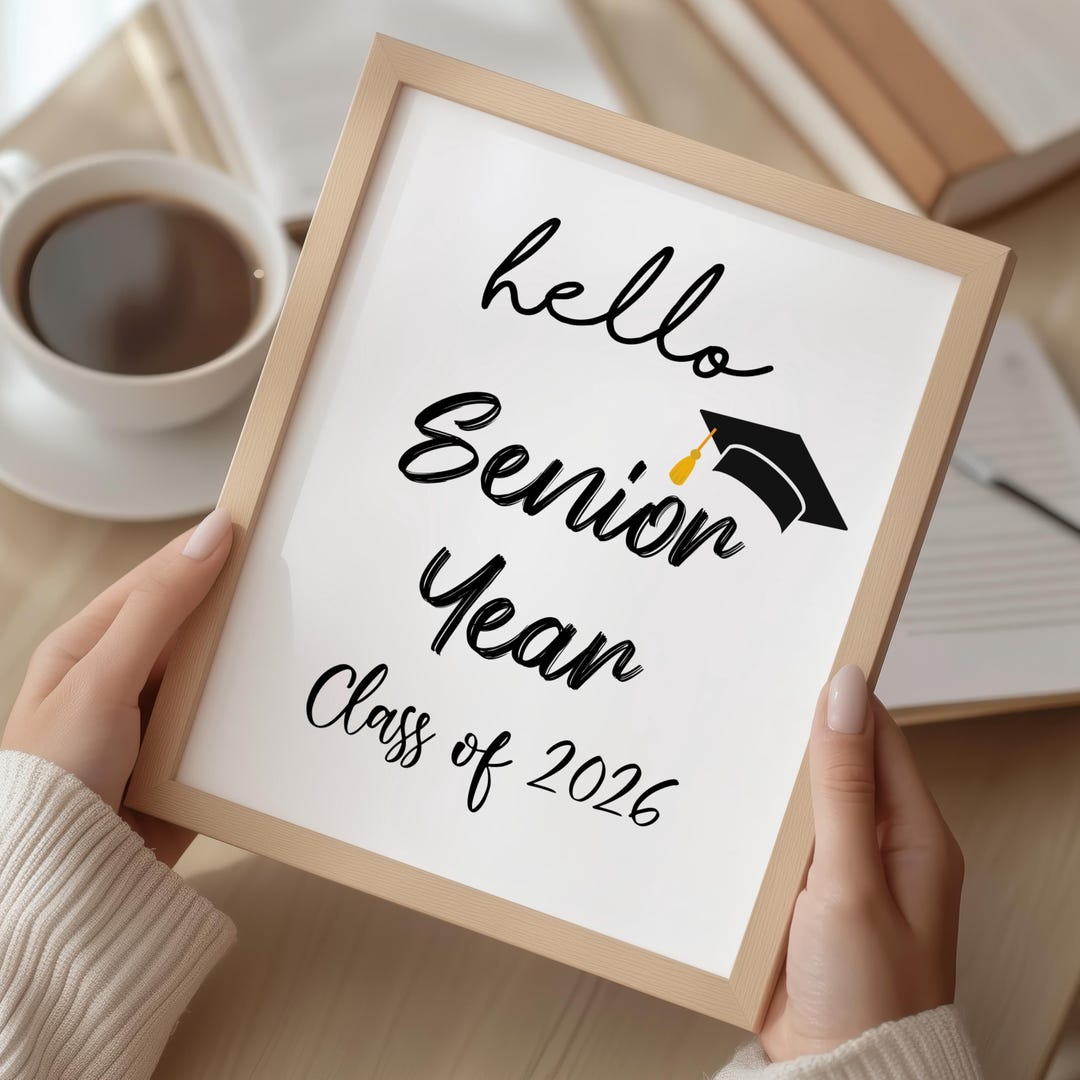 First Day of School Sign PRINTABLE, Senior Year, Class of 2026, Digital ...