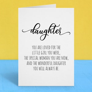 Daughter Birthday Card DIGITAL DOWNLOAD Printable, Gift for Her ...