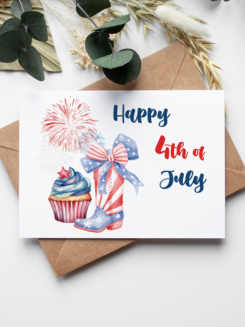4th of July Cards DOWNLOADABLE, PRINTABLE - Etsy