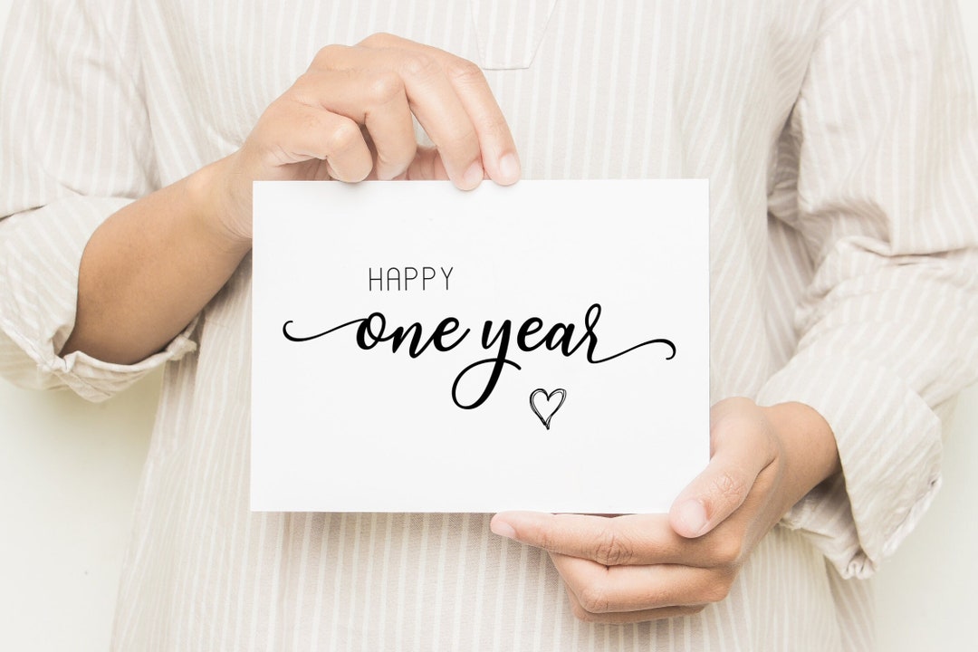 1 Year Anniversary Card DIGITAL DOWNLOAD for Him Her - Etsy