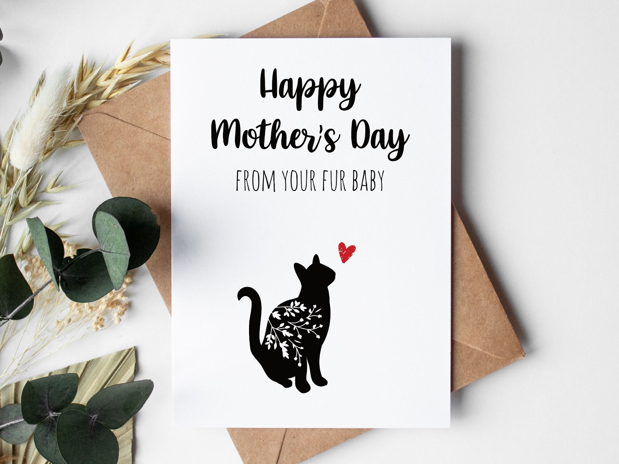 Cat Mothers Day Cards PRINTABLE DOWNLOAD - Etsy