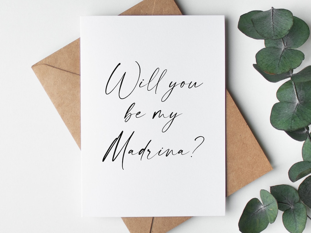 Will You Be My Madrina Greeting Card PRINTABLE DOWNLOAD, Godmother Card ...