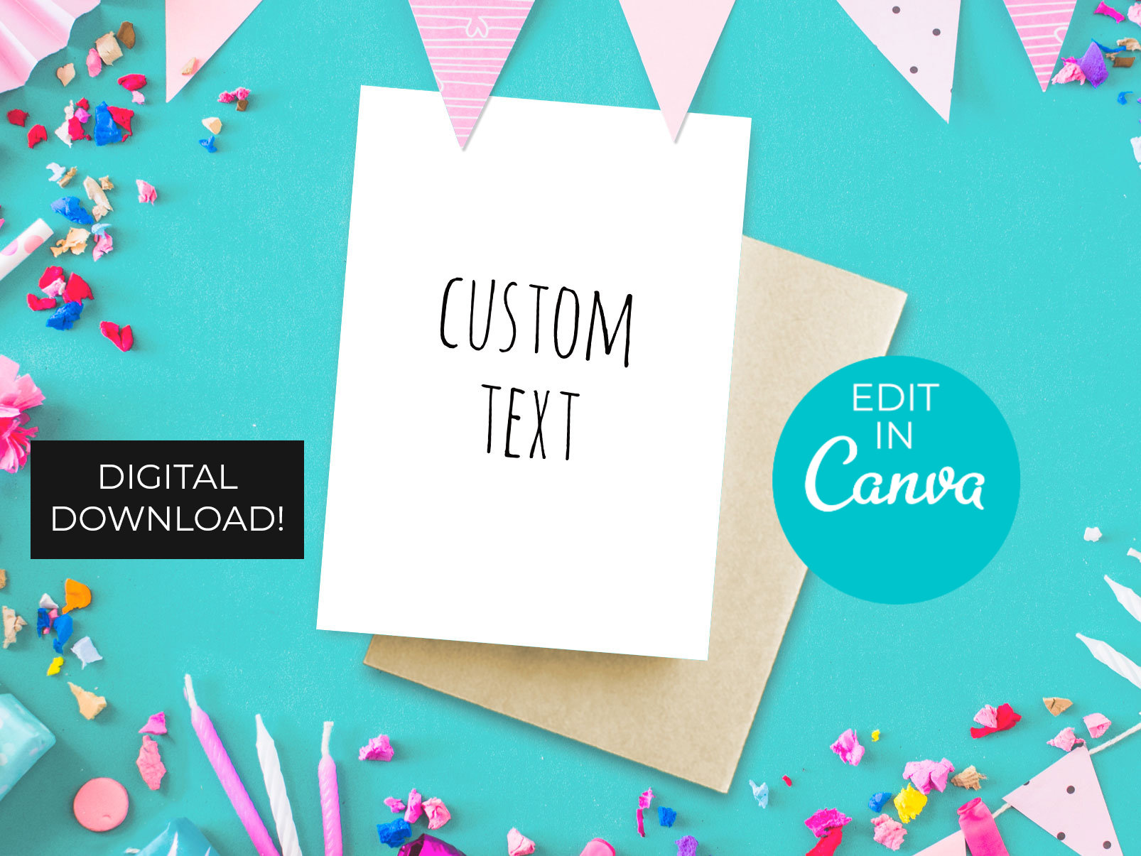 Custom Birthday Card DIGITAL DOWNLOAD, Personalized Anniversary Card ...