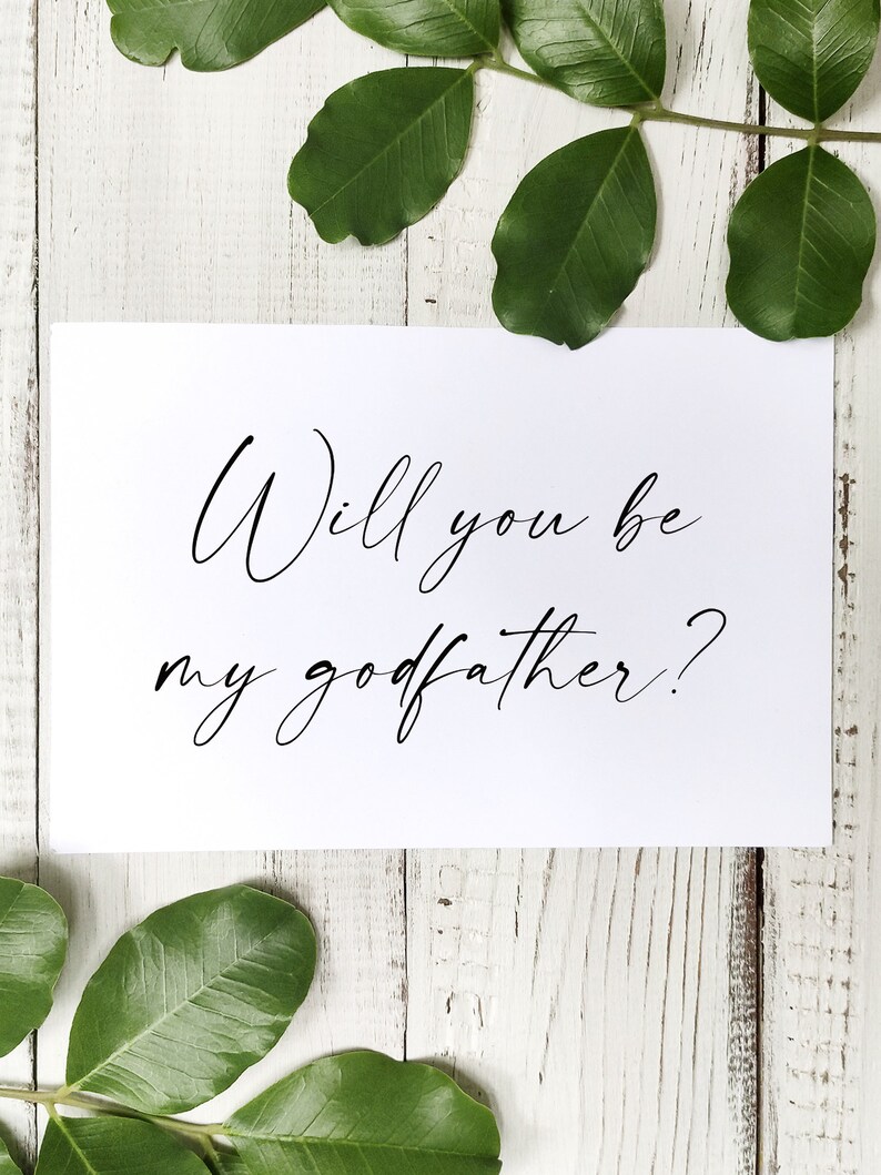 Godfather Proposal Card PRINTABLE DOWNLOAD - Etsy