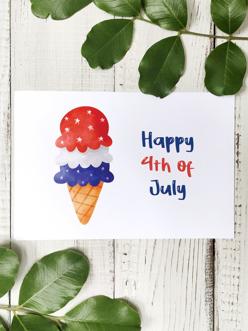 4th of July Cards DOWNLOADABLE, PRINTABLE - Etsy