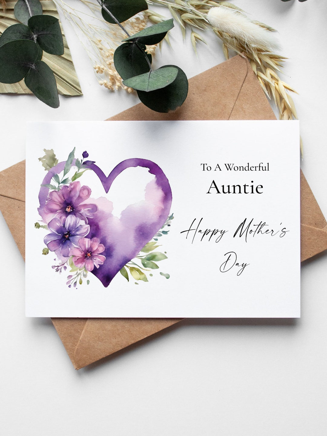 Aunt Mothers Day Cards PRINTABLE DOWNLOAD - Etsy