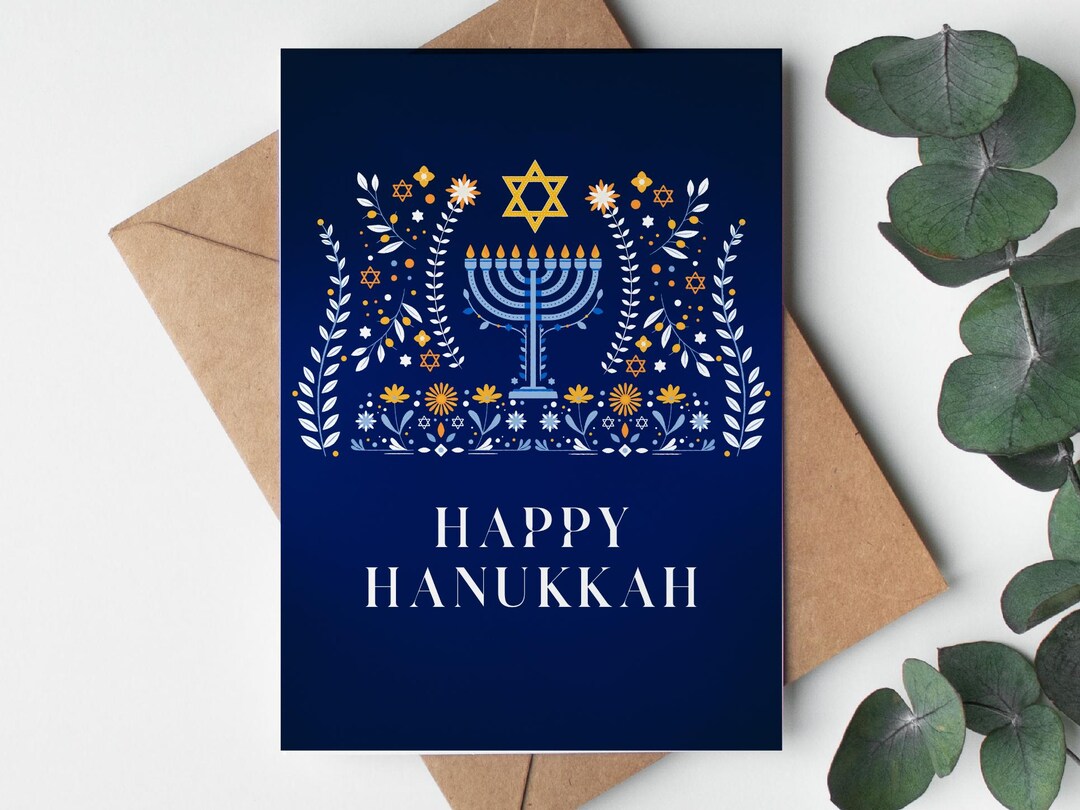 Hanukkah Cards DOWNLOADABLE, Printable - Etsy