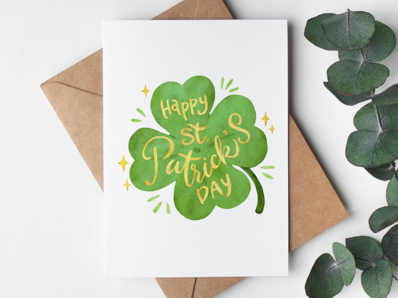 St Patricks Day Card PRINTABLE DOWNLOADABLE - Etsy