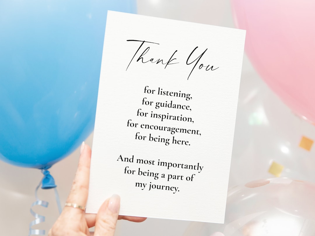 Thank You Card DOWNLOADABLE, PRINTABLE, Boss Gift - Etsy