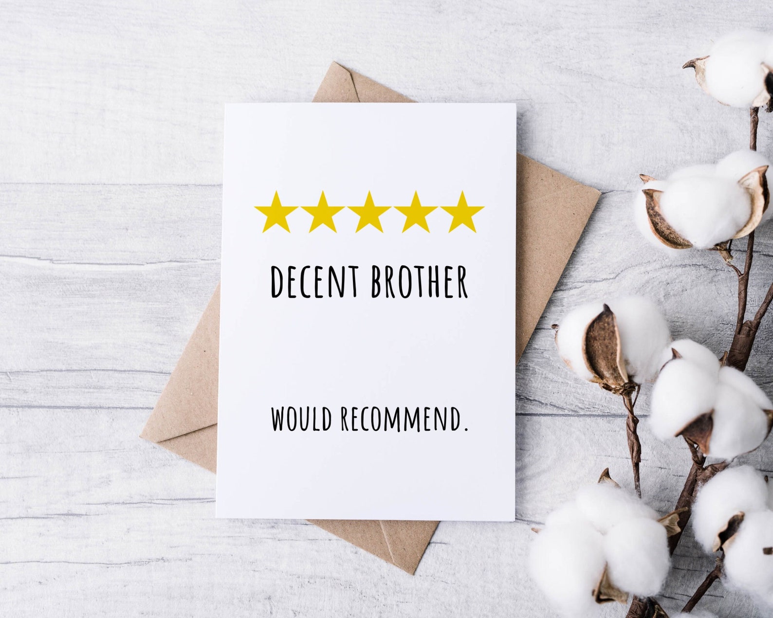 Funny Birthday Card Printable Download - Decent Brother - Etsy