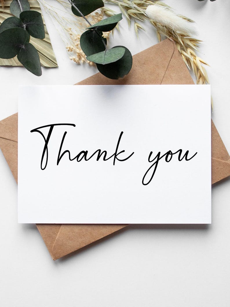 Thank You Card DOWNLOADABLE, PRINTABLE - Etsy