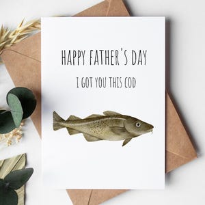 Fathers Day Card Fisherman Fishing for Dad Printable, Gift for Daddy ...