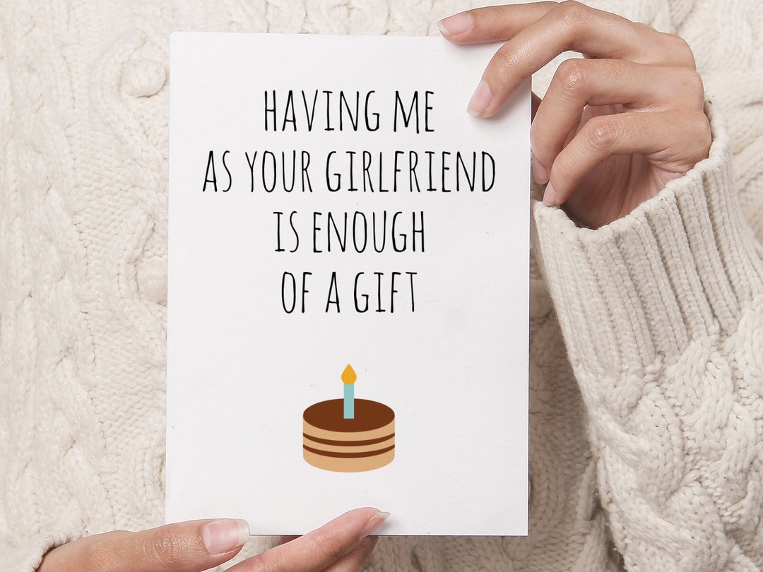 Birthday Card for Boyfriend PRINTABLE DOWNLOADABLE, Card With Envelope ...