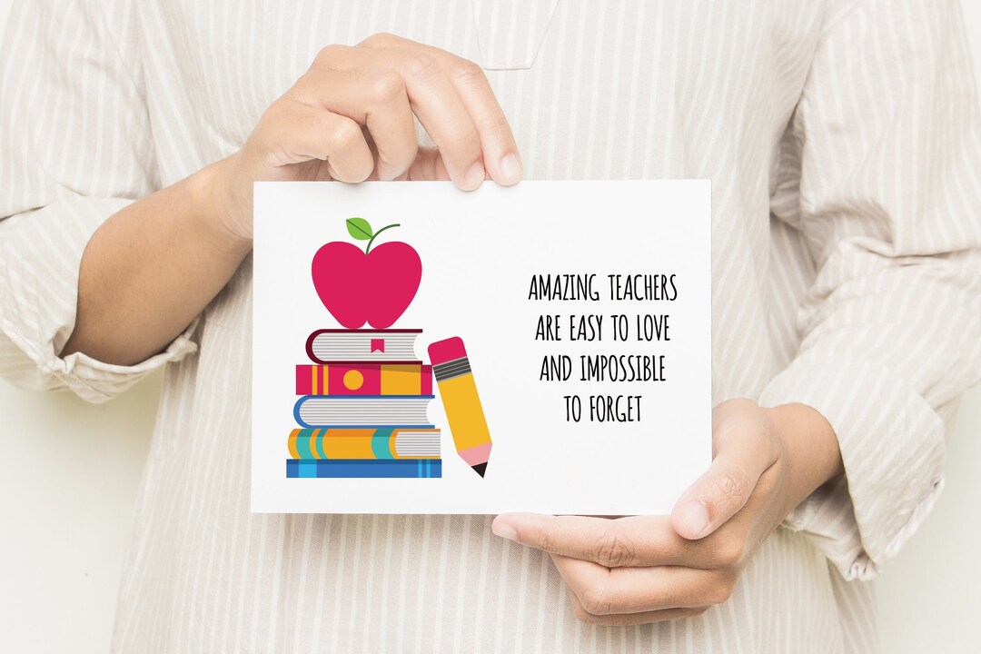 Teacher Appreciation Card DOWNLOADABLE, PRINTABLE - Etsy